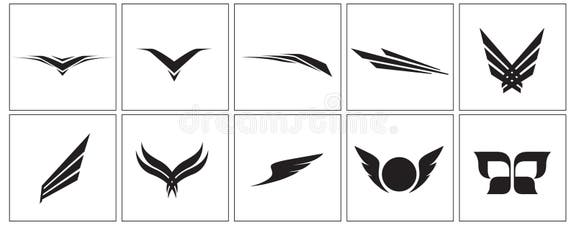 Wing icons stock vector. Illustration of speed, modern - 7834628