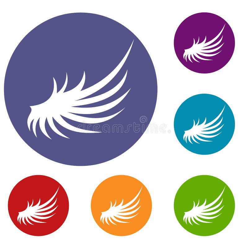 Wing icons set stock vector. Illustration of isolated - 95683743