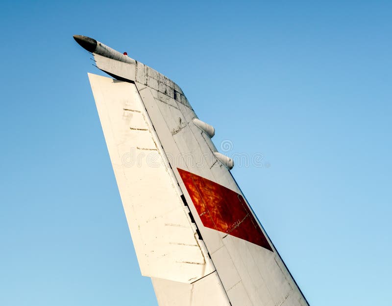 Wing of a Large Soviet Airliner Against a Blue Sky Stock Image - Image ...