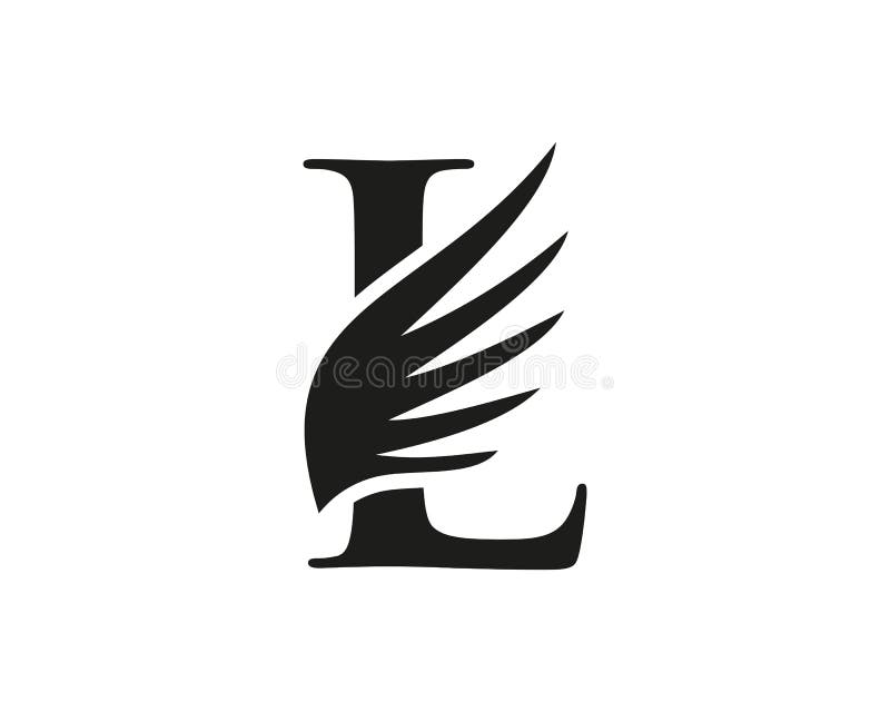Wing Logo with L Letter Concept. L Letter Logo with Wing Stock Vector ...