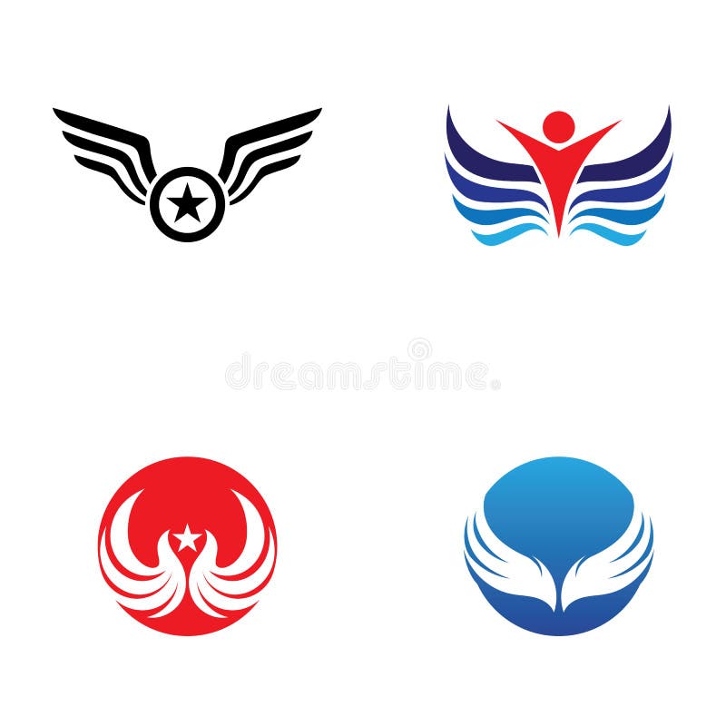 Wing Logo and Symbol Business Template Stock Vector - Illustration of ...