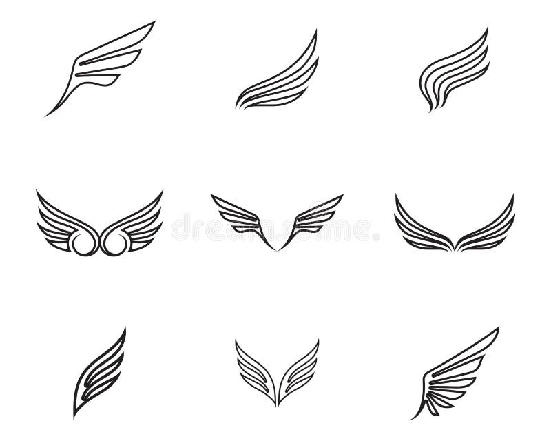 Wing Logo and Symbol Business Template Stock Vector - Illustration of ...