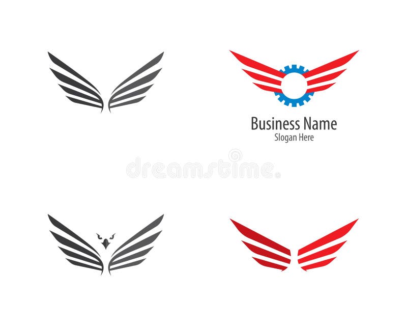 Wing logo template stock vector. Illustration of vector - 150194561