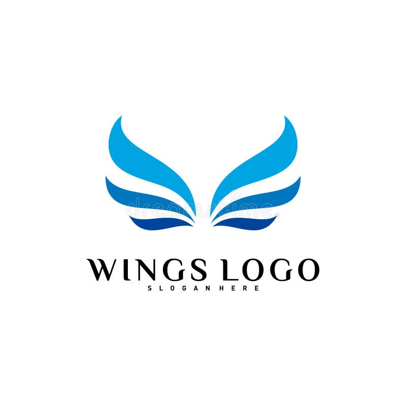 Wing Logo Vector. Color Wing Logo Design Concept Template Vector Stock ...