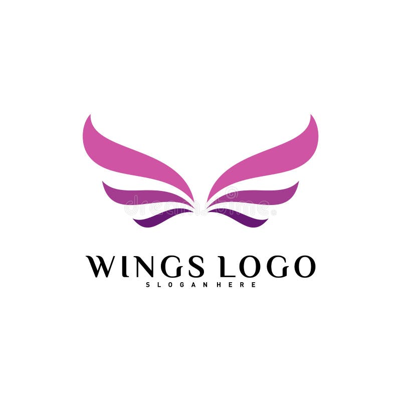 Wing Logo Vector. Color Wing Logo Design Concept Template Vector Stock ...