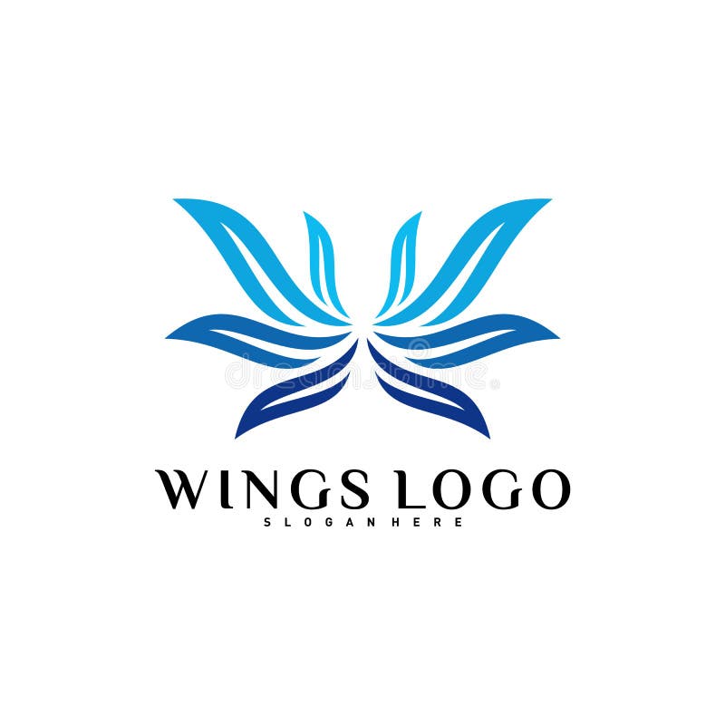 Wing Logo Vector. Color Wing Logo Design Concept Template Vector Stock ...