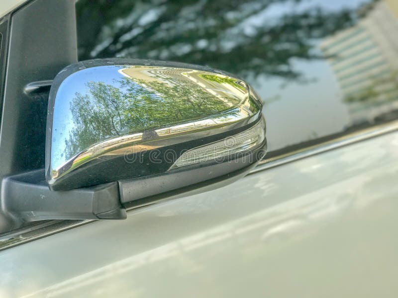 Wing Mirror of the Sport Car Stock Image - Image of model, closeup ...
