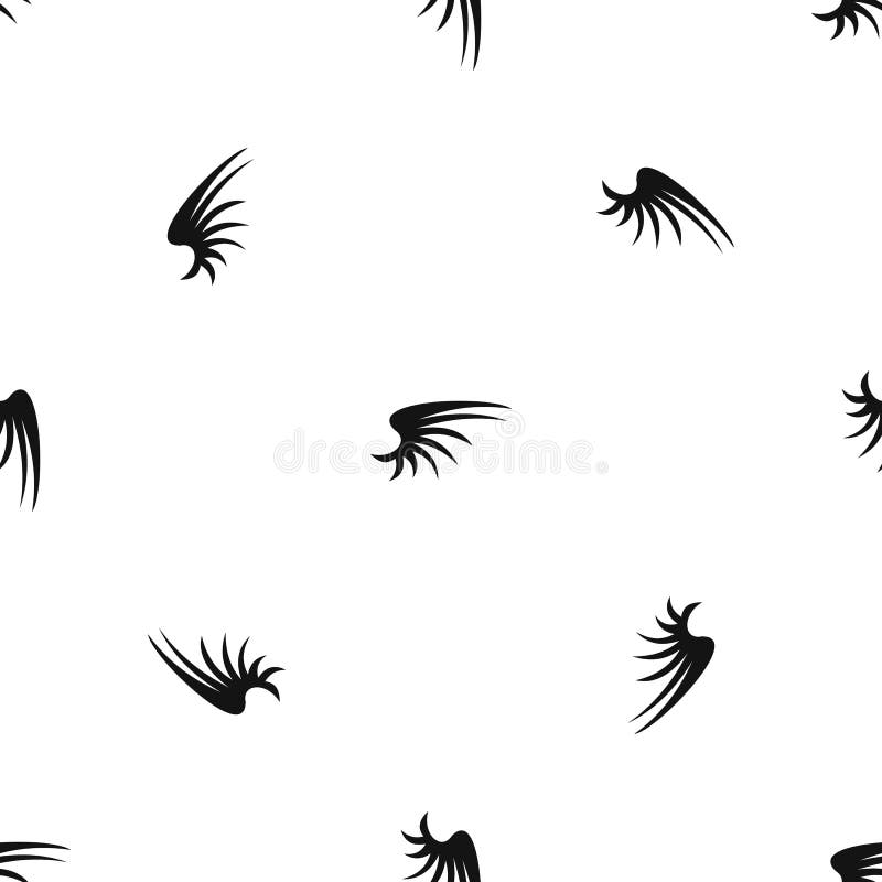Wing Pattern Seamless Black Stock Vector - Illustration of emblem, dove ...