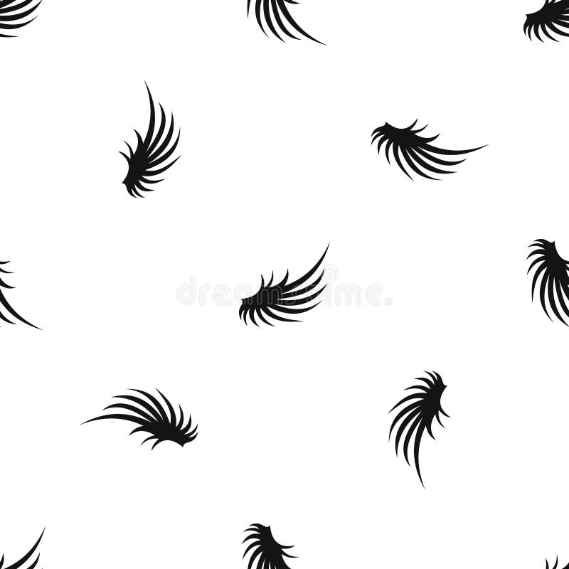 Wing Pattern Seamless Black Stock Vector - Illustration of flying ...