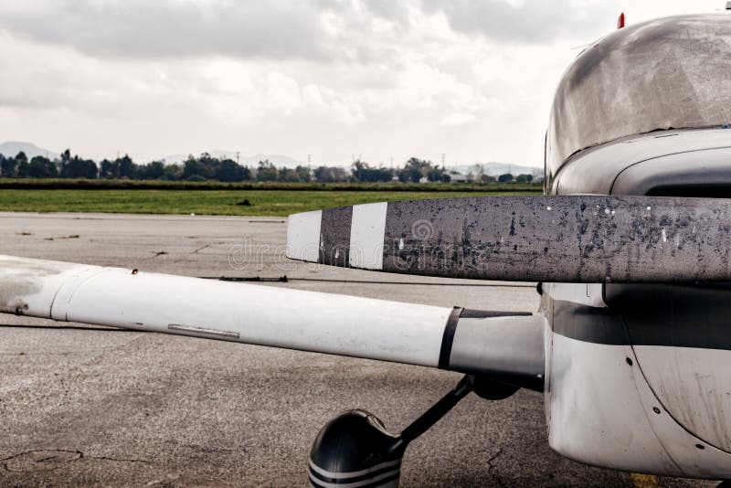 Wing and Propeller Small Aircraft Stock Image - Image of travel, flight ...