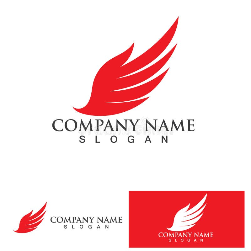 Wing Red Bird Logo Template Vector Stock Vector - Illustration of ...