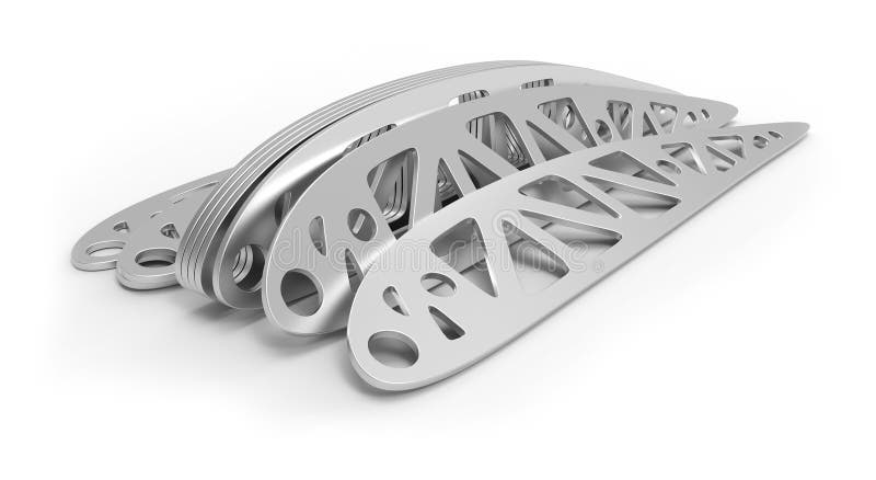 Wing rib stock illustration. Illustration of plane, manufacture - 29309314