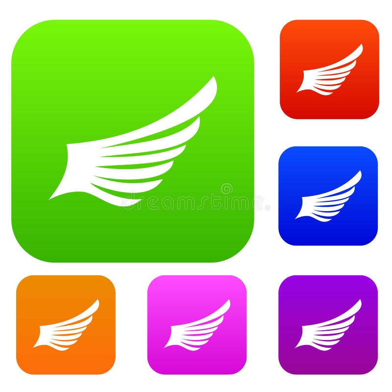Wing set collection stock vector. Illustration of flight - 98008235