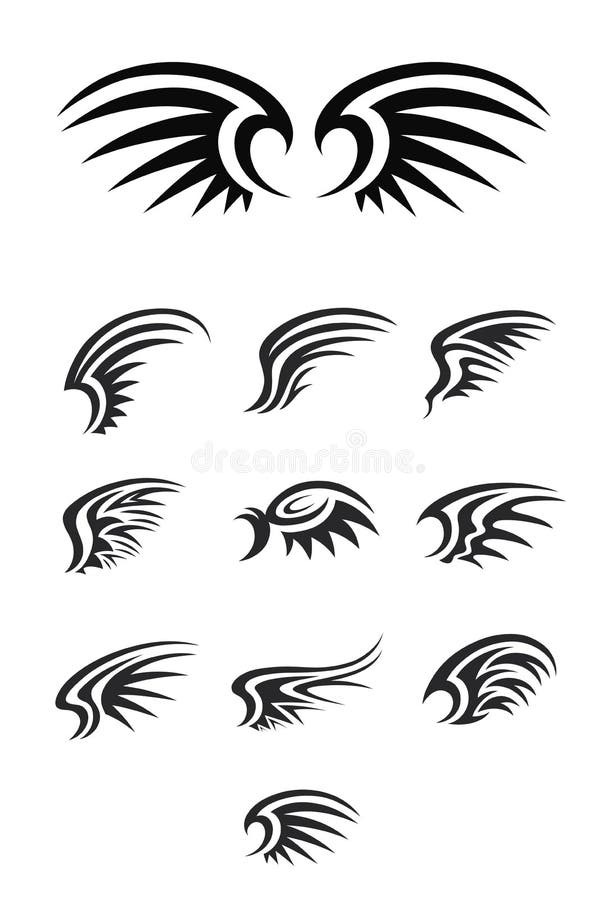 Wing Set stock vector. Illustration of group, graphic - 46293930