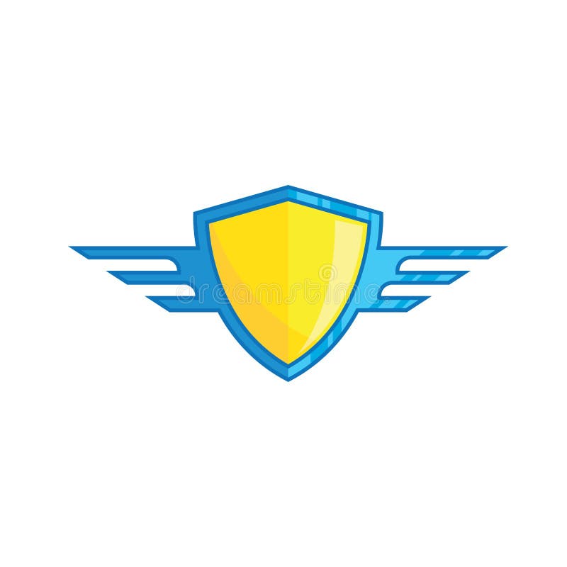 Wing Shield Element Vector Illustration Concept Design Template Stock ...