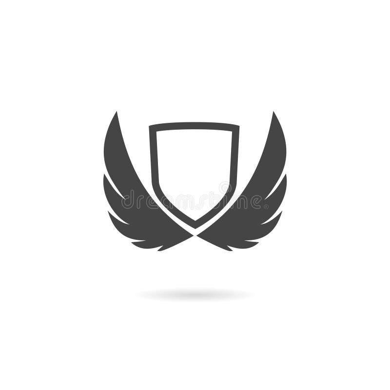Wing Shield Logo Vector Template, Creative Wings Logo Design Concepts ...