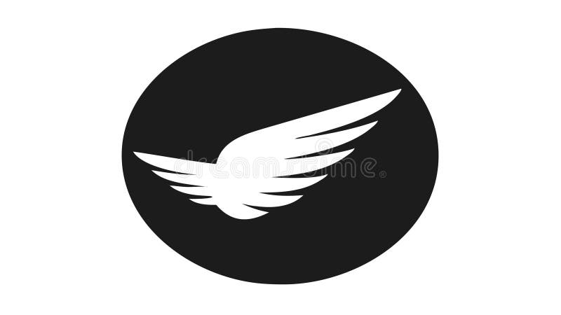 Wing Silhouette Icon Vector, Flight Freedom Symbol, Vector Design ...