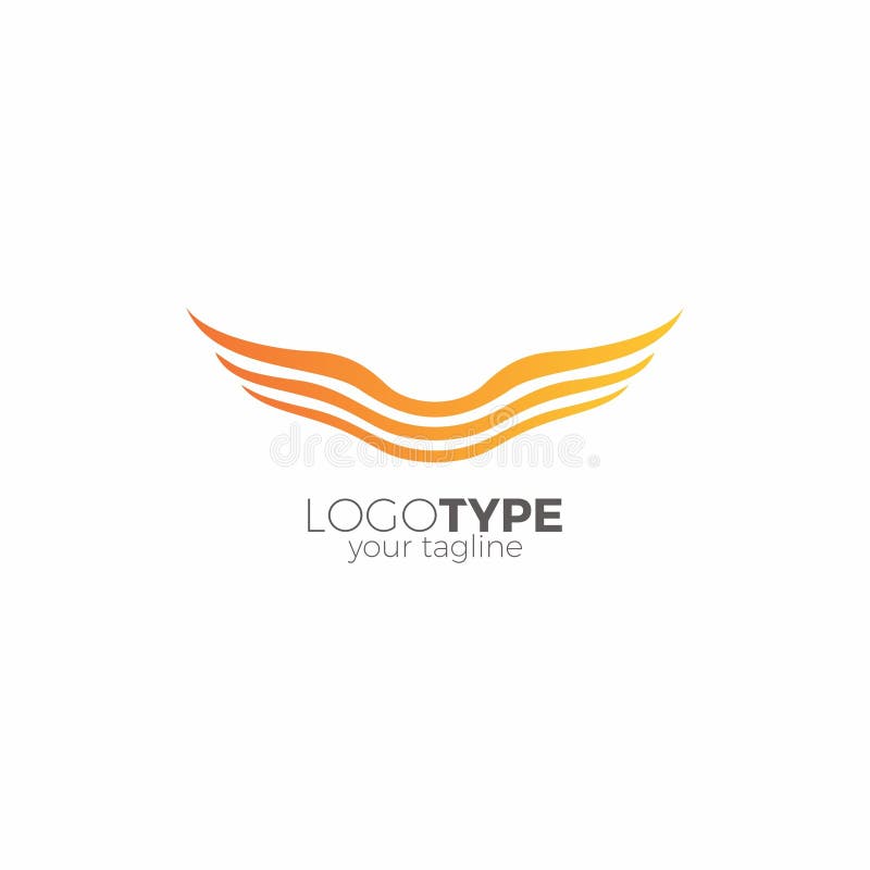 Wing Simple Logo Design. Fly Logo Vector Stock Vector - Illustration of ...