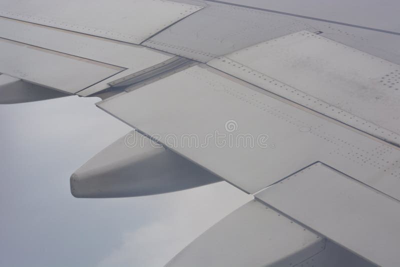 Wing of a Small Aircraft from Inside Stock Photo - Image of wing ...