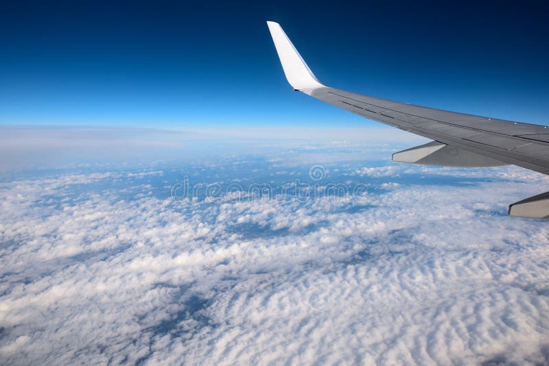 The Wing of the Space Shuttle at a Very High Altitude. Stock Photo ...