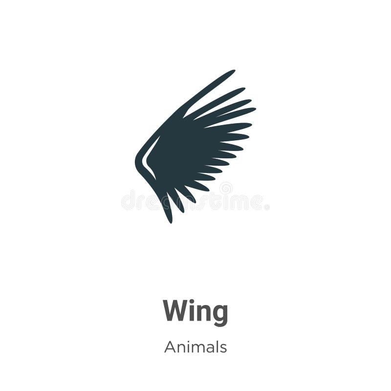 Wing Vector Icon on White Background. Flat Vector Wing Icon Symbol Sign ...
