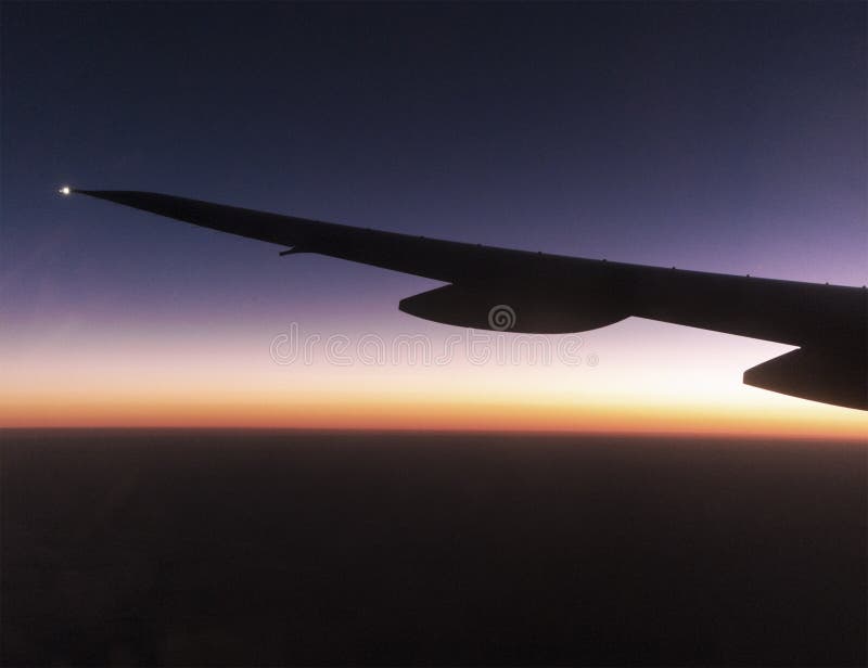 Wing and Wing Light of Aeroplane Stock Photo - Image of travel, plane ...