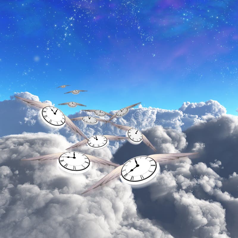 Winged Clocks Fly Stock Photos - Free & Royalty-Free Stock Photos from ...