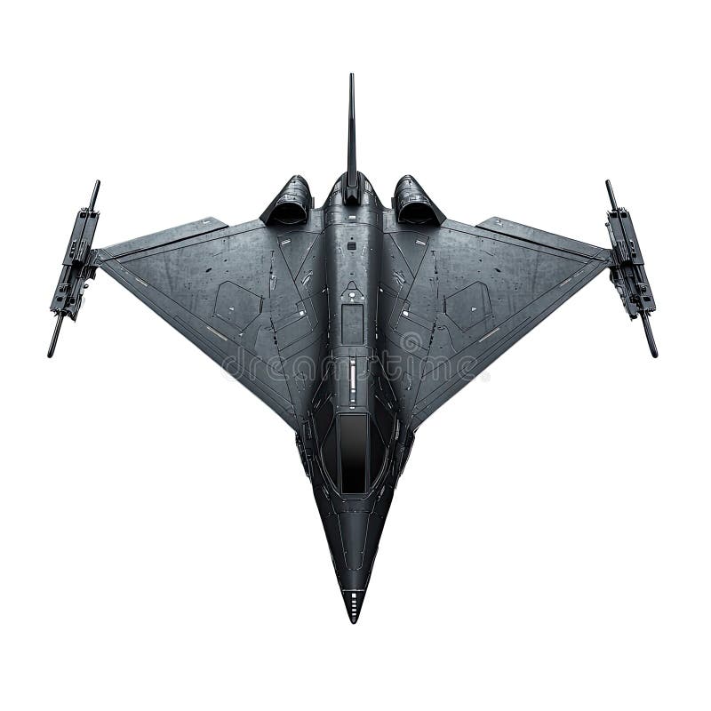 Winged Combat Aircraft with Sharp Edges. Stock Photo - Illustration of ...