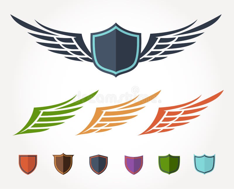 Winged crest stock vector. Illustration of insignia, arms - 42650679