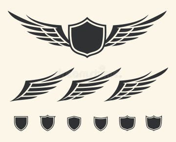 Winged crest stock vector. Illustration of insignia, arms - 42650679
