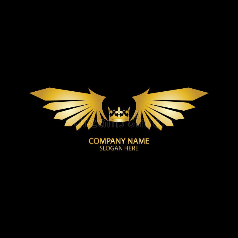 Winged Crown Golden Logo / Vector Illustration Stock Vector ...