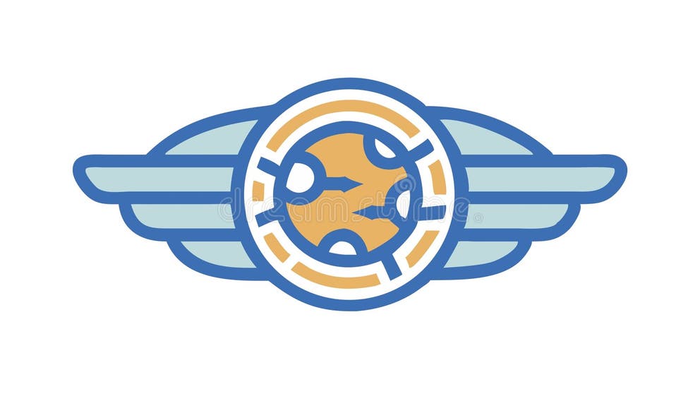 Winged Globe with Shield for Global Protection, Vector Design ...