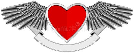 Winged Heart logo stock vector. Illustration of ornament - 15013591