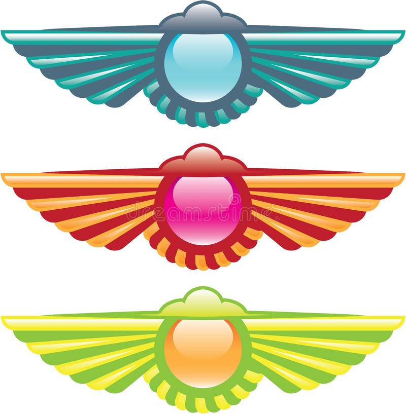 Winged Icon Logo Vector stock vector. Illustration of retro - 62614993