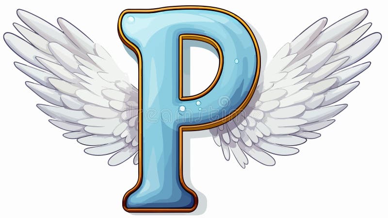 Winged Letter P Vector Icon Stock Vector - Illustration of dynamic ...