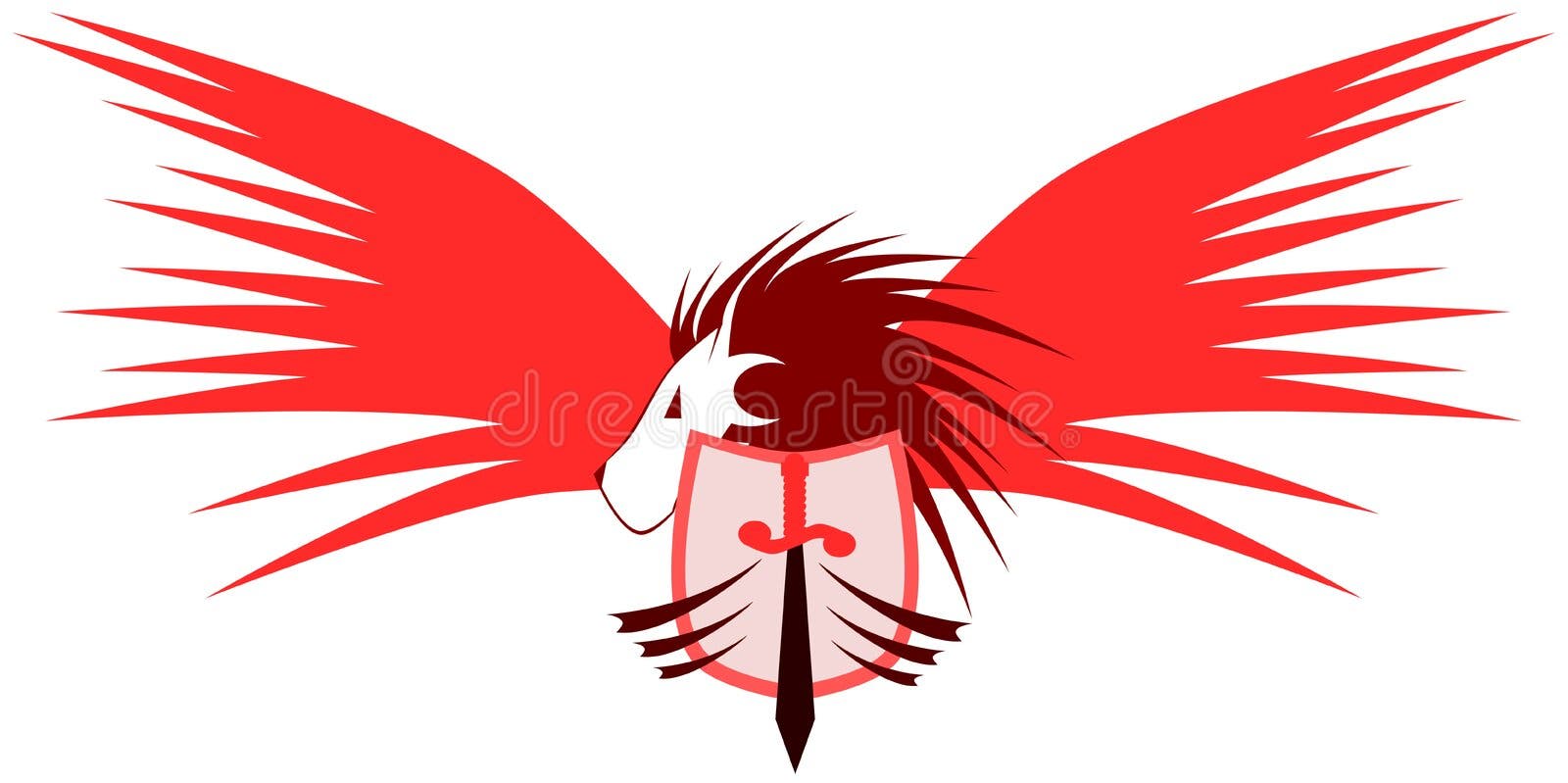 Shield and Sword with Lightning Isolated Stock Vector - Illustration of ...