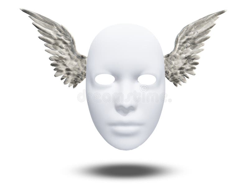 Winged Mask stock illustration. Illustration of poetic - 29410709