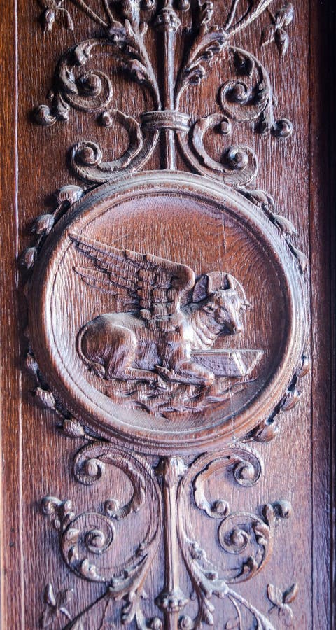 Winged Ox Representing St Luke the Evangelist. Stock Image - Image of ...