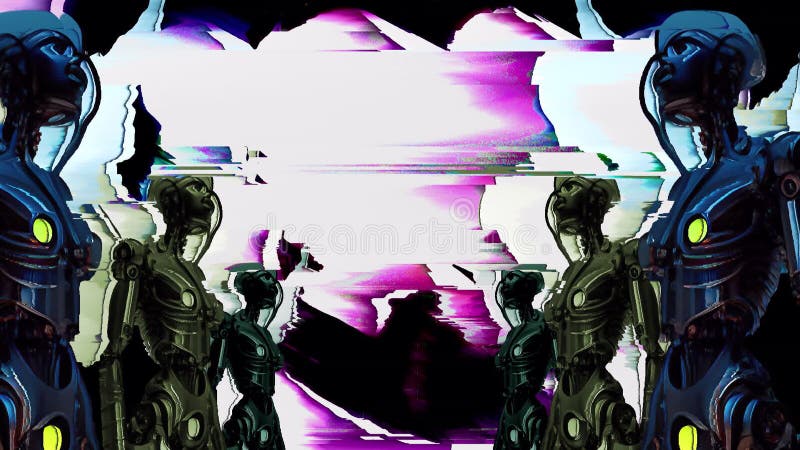 Winged Robots Guard a Glitching Digital Realm: a Surreal and Abstract ...