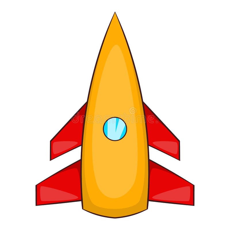 Winged Rocket Icon, Cartoon Style Stock Vector - Illustration of color ...
