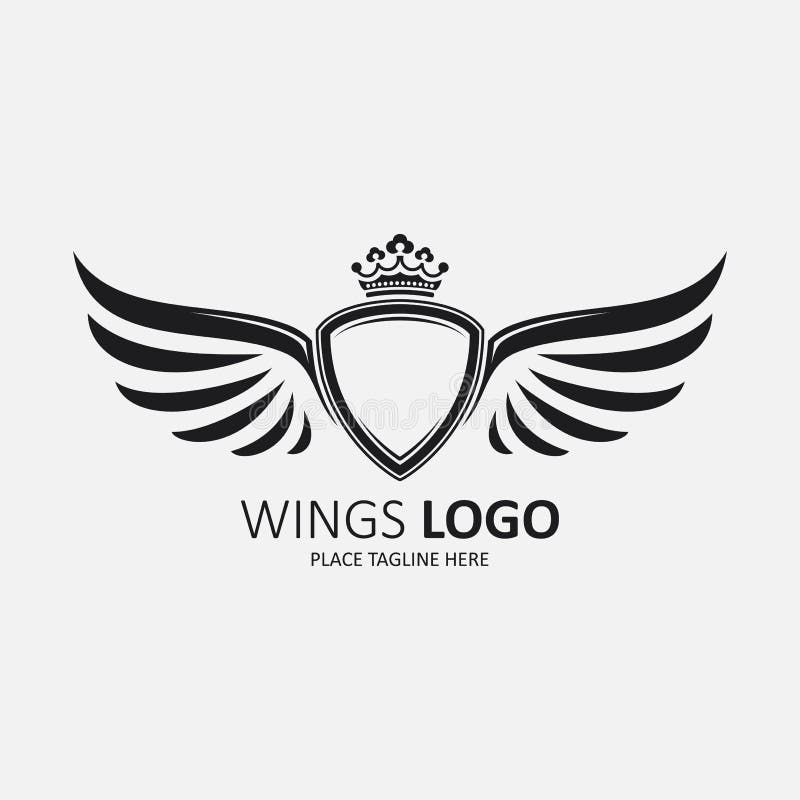 Winged Shield Gold Template Stock Vector - Illustration of award ...