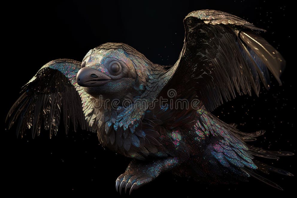 A Winged Sloth with Fish Scales. Generative AI Stock Illustration ...