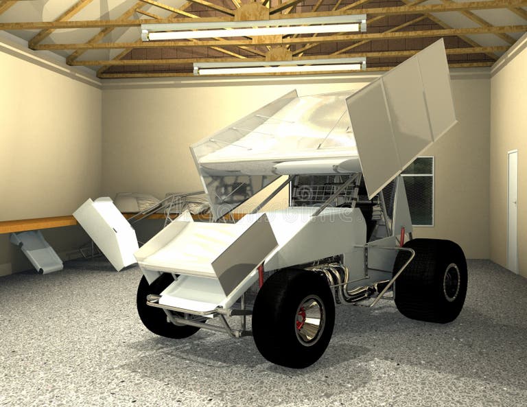 Winged Sprint Car Stock Illustrations – 2 Winged Sprint Car Stock ...