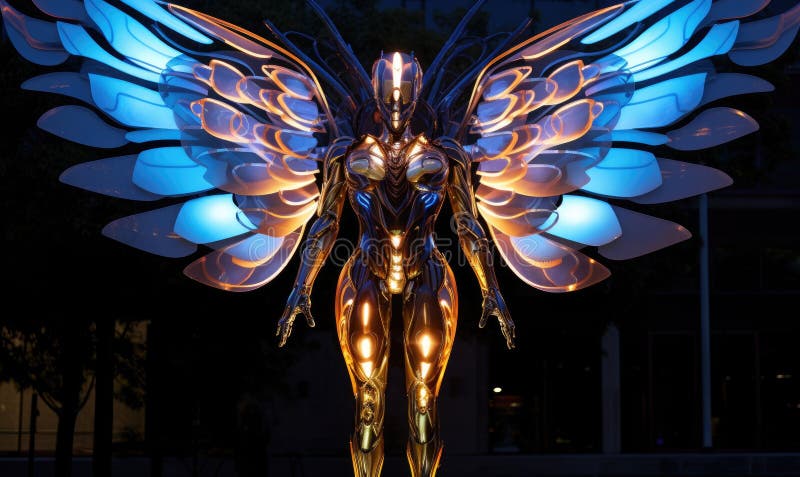 Statue with a Winged Man, the Symbol of the Apostle Matthew, in the ...