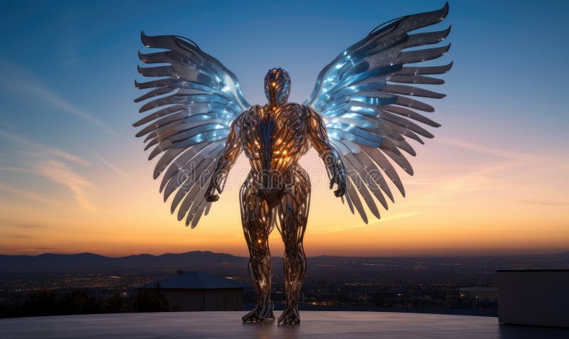 Statue with a Winged Man, the Symbol of the Apostle Matthew, in the ...