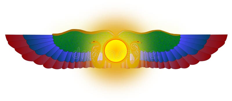 Winged sun (RA) Vector Art stock illustration. Illustration of palace ...