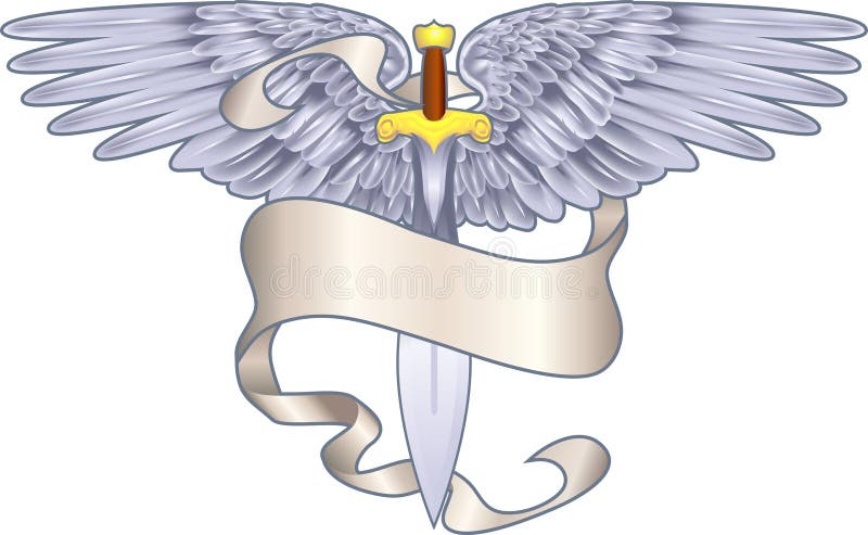 Winged Sword Free Clipart