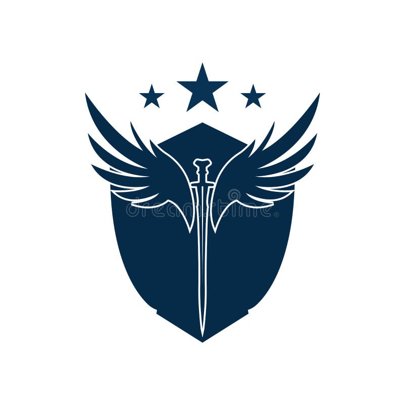 The Winged Sword With Shield Vector Icon Stock Vector - Illustration of ... The Winged Sword With Shield Vector Icon Stock Vector - Illustration of ...