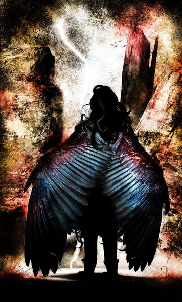 Winged Angel Warrior stock illustration. Illustration of warrior - 17586194