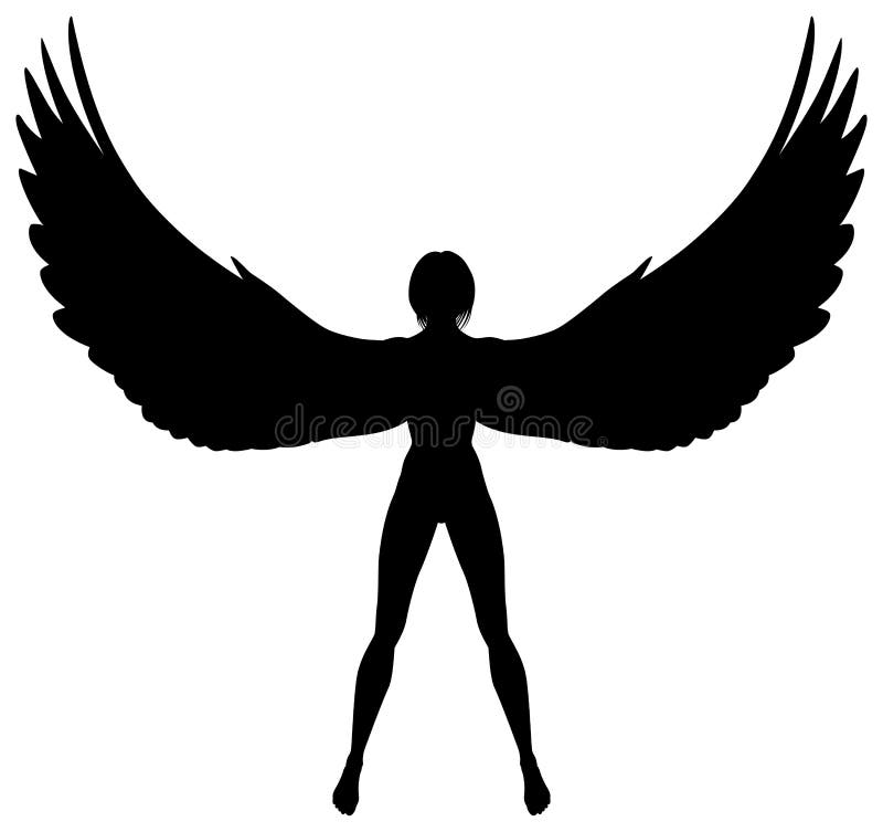 Winged woman stock vector. Illustration of wings, design - 20797223